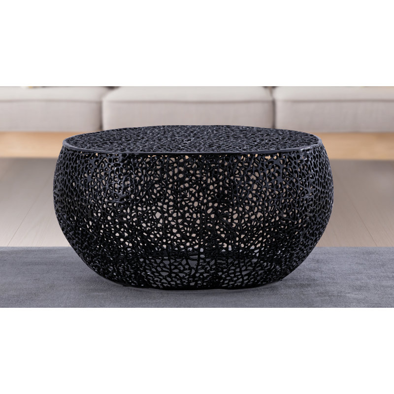 Ivy Bronx Kawanna Aluminum Drum Coffee Table & Reviews | Wayfair